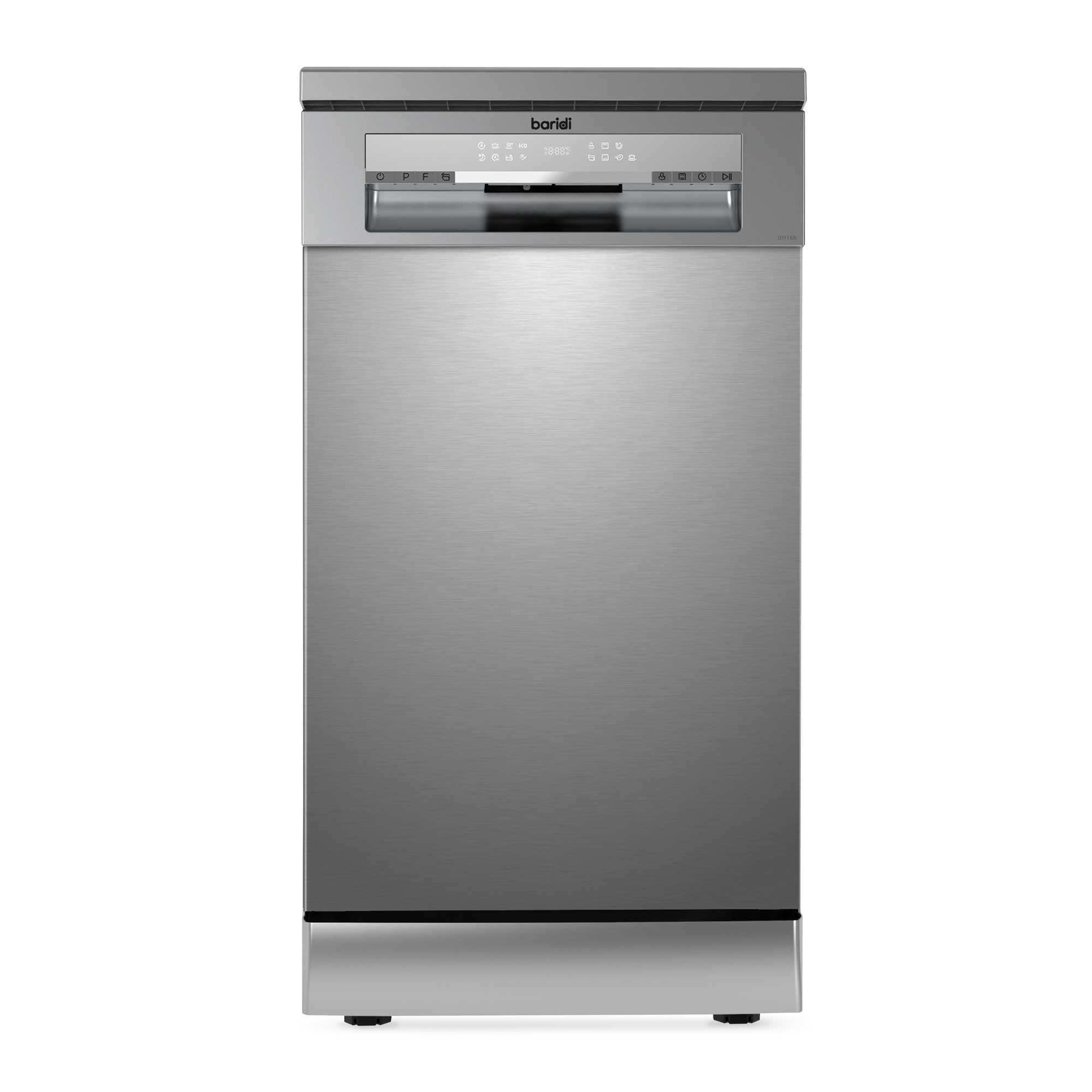 Baridi 45cm Slimline Freestanding Dishwasher, 10 Place Settings, 8 Pro