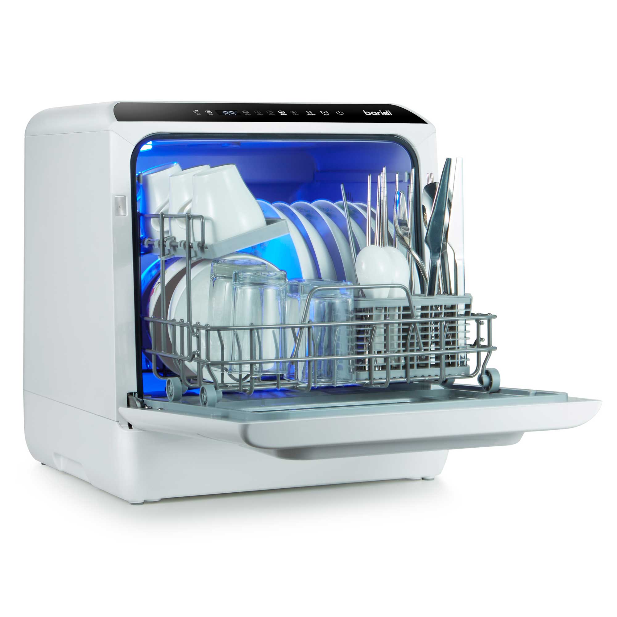 Baridi Mini Portable Tabletop 5L Dishwasher with 2-4 Place Settings, 5