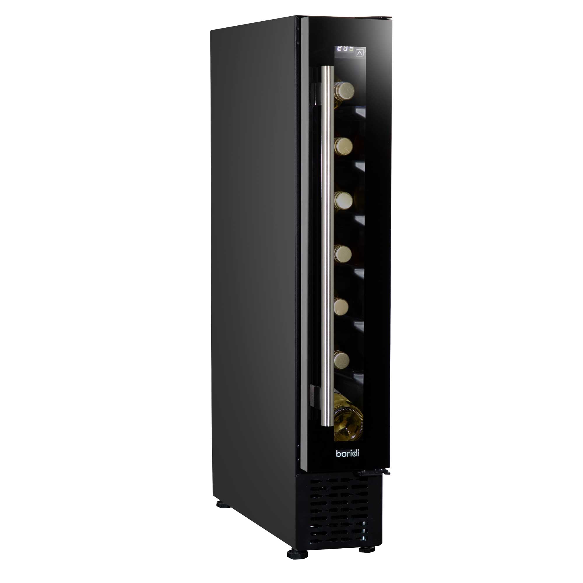 Baridi 7 Bottle 15cm Slim Wine Cooler with Digital Touch Screen Contro